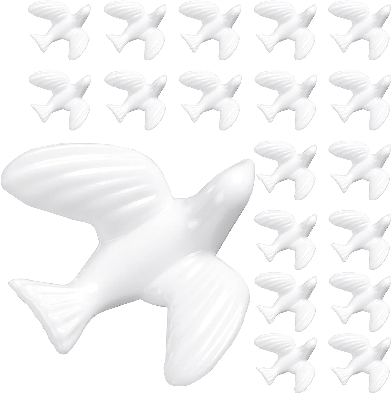 Amazon.com: ZZYFGH 24 Pcs Mini White Dove for Crafts, 1.5 Inch Bulk Miniature Birds Figurines ...