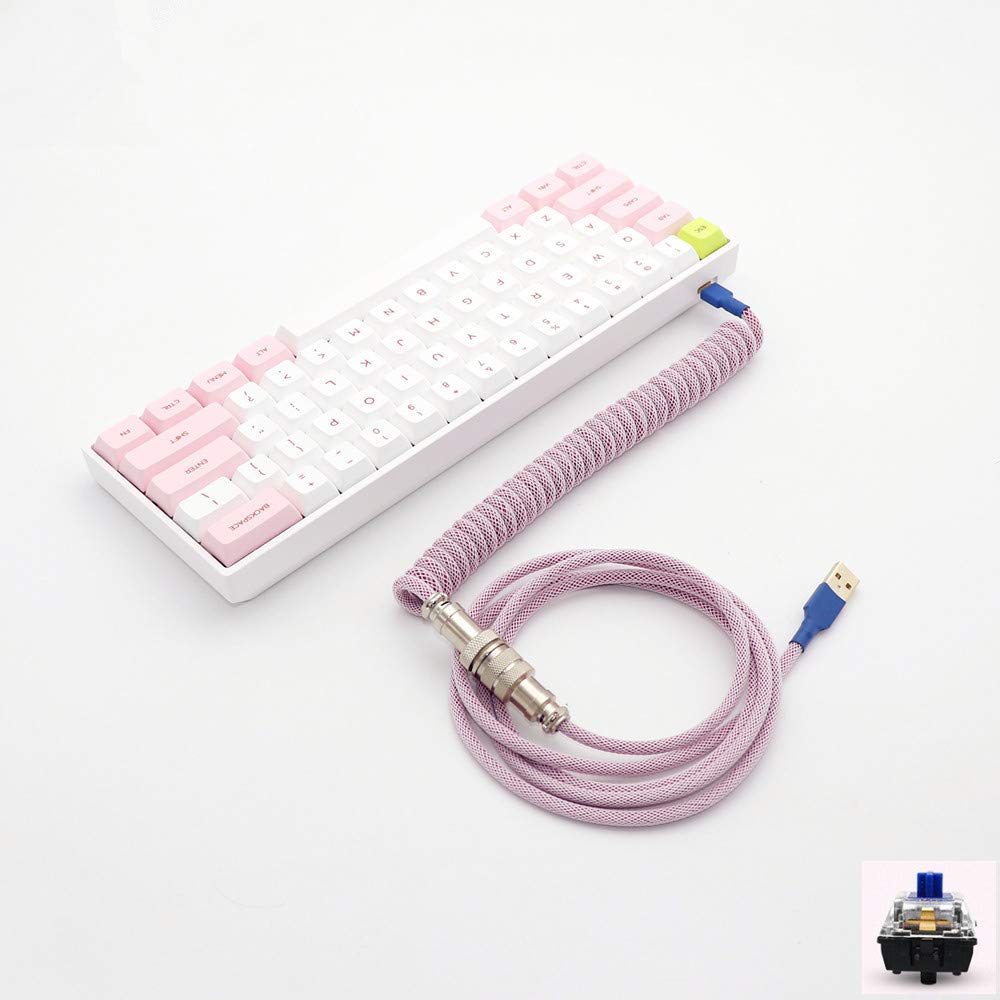 Buy Angitu SK61 Mechanical Keyboard & USB Type C Coiled Cable NKRO ...