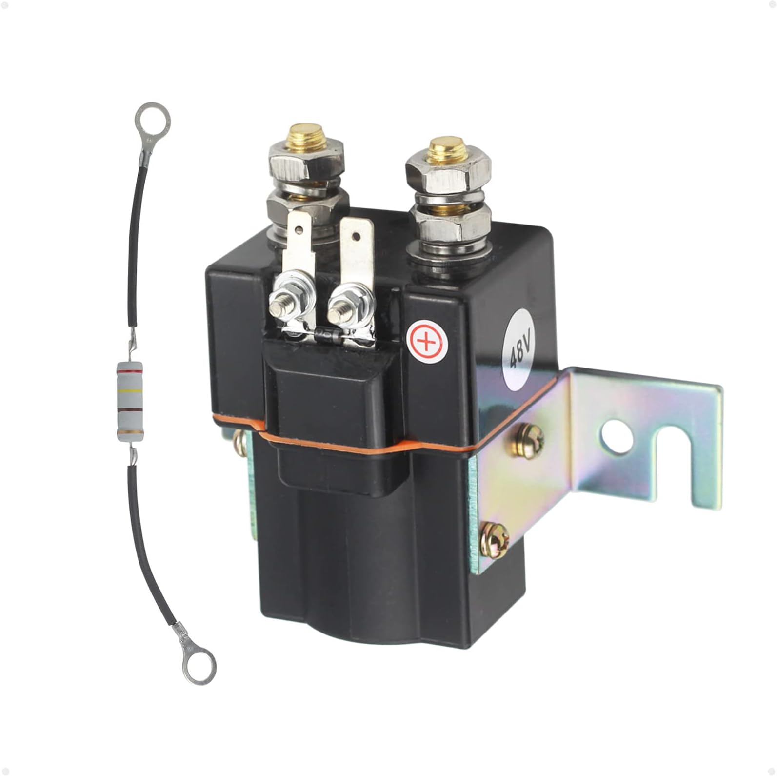 Amazon.com: 48V Golf Cart Solenoid with Resistor 4 Terminal Solenoid ...