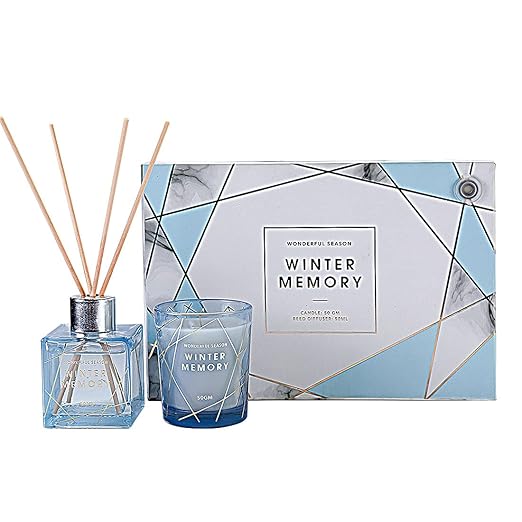 MINISO Wonderful Season Candle & Reed Diffuser Gift Box for Men &Women ...
