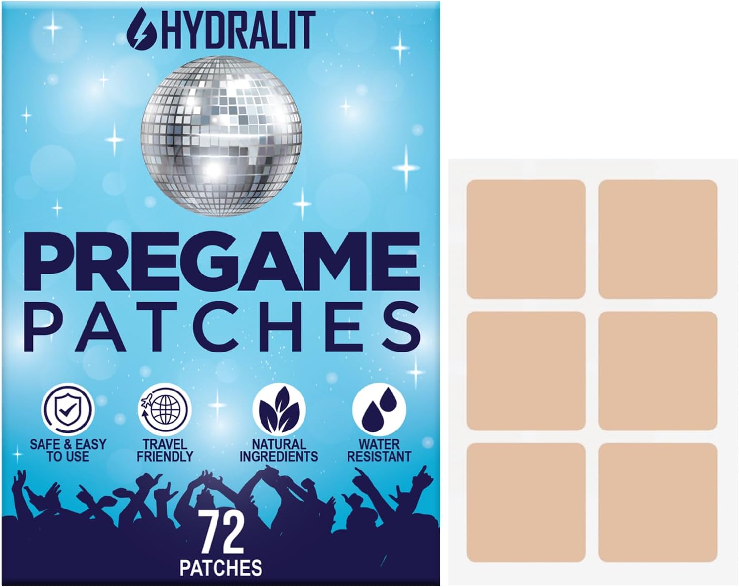 Amazon.com: Hydralit Happy Hour Hangover Patches Party Aid Hydration ...