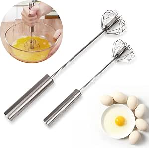 Amazon.com: Stainless Steel Push Whisks- Manual Hand Mixer & Plunger ...