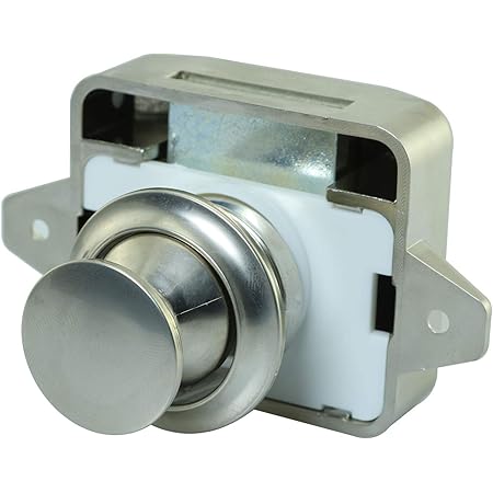 Encell Set of 5 Push Button Catch Cupboard Door Knob Latch Lock for RV ...