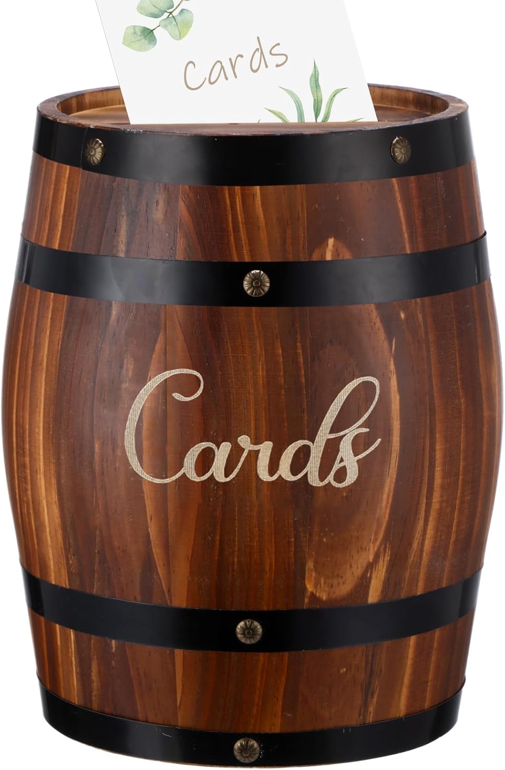 Amazon.com: Menkxi Wedding Oak Whiskey Barrel Card Box with Slot Gift ...