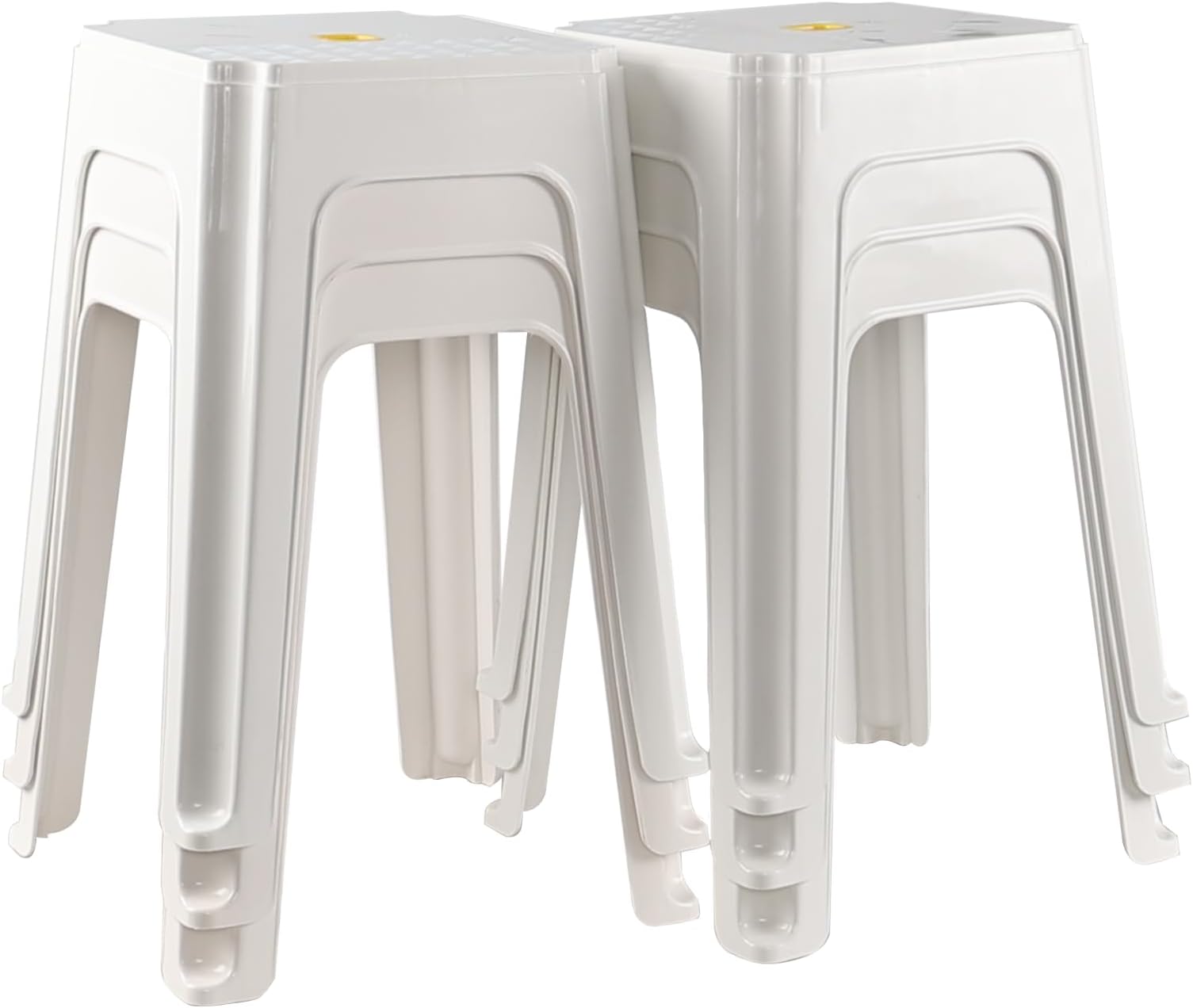 Amazon.com: Taysisiter 18.7 Inch Plastic Stacking Backless Stools ...