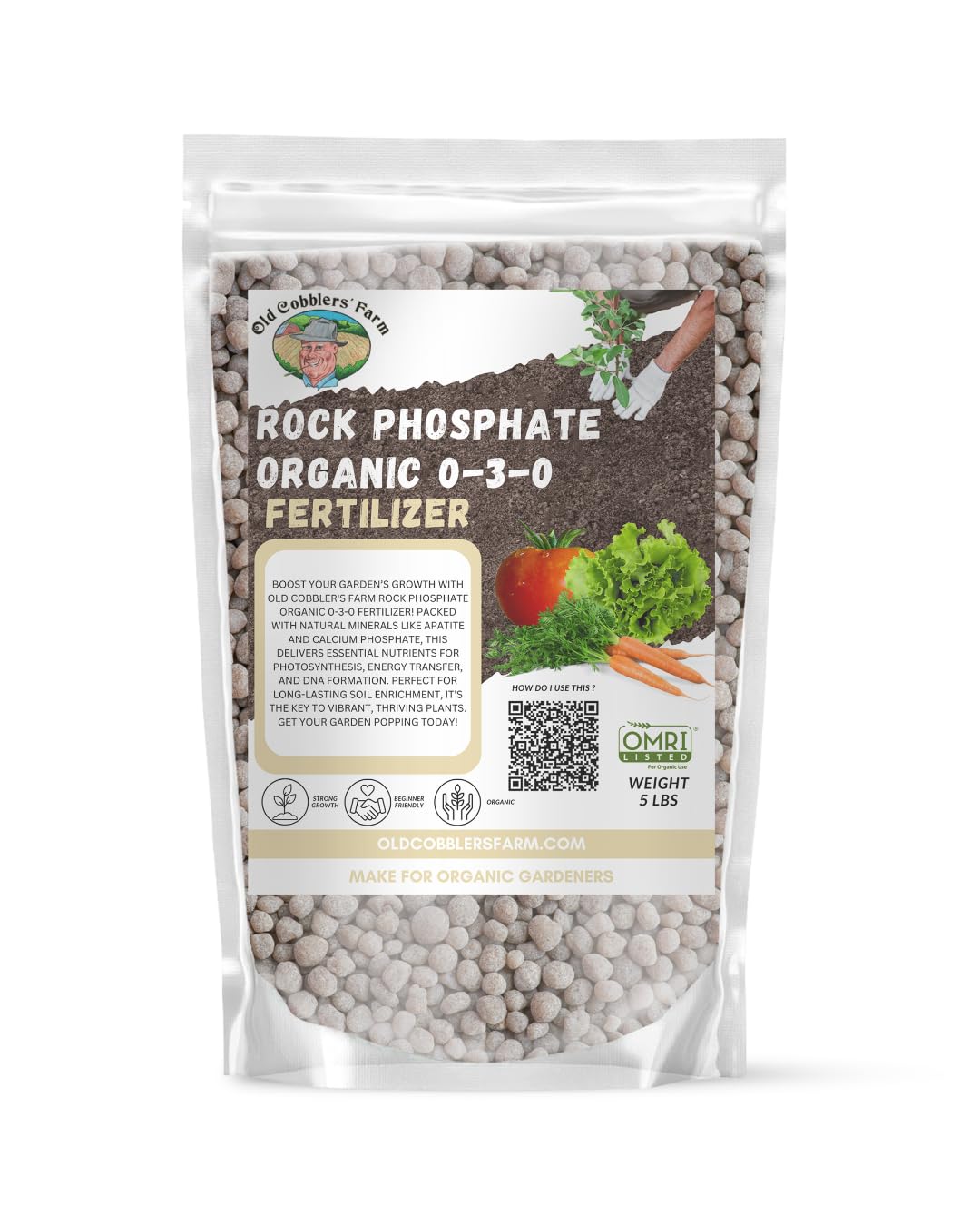 Amazon.com: Organic Rock Phosphate Fertilizer 0-3-0-Enhances Root ...