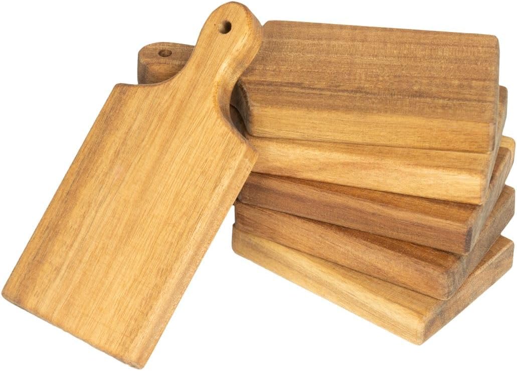 Amazon.com: Woodla Mini Charcuterie Boards – Set of 6 Acacia Wood 5.9 ...
