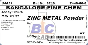 ZINC METAL POWDER - 50gm CAS No. 7440-66-6 (ZINC DUST) : Amazon.in: Industrial & Scientific