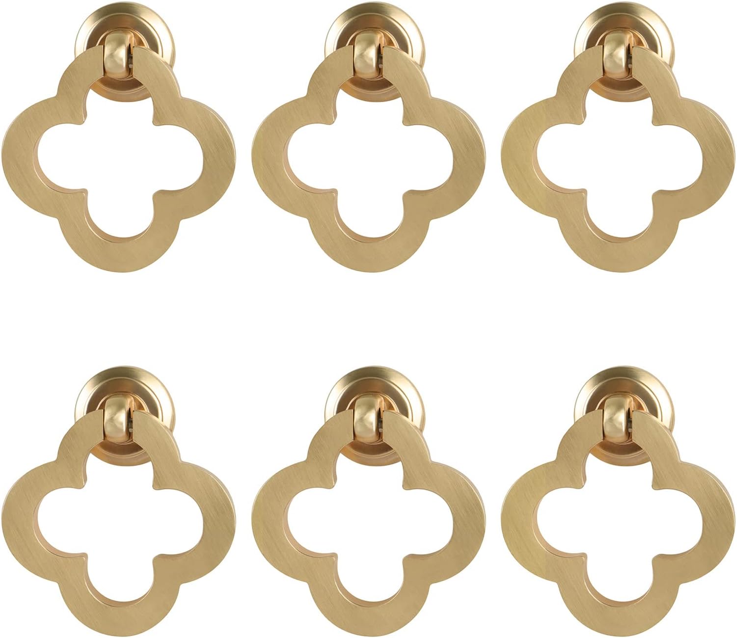 Woogim 4 Pcs Double Hole Square Ring Pulls Handles Cabinet Ring Knobs ...