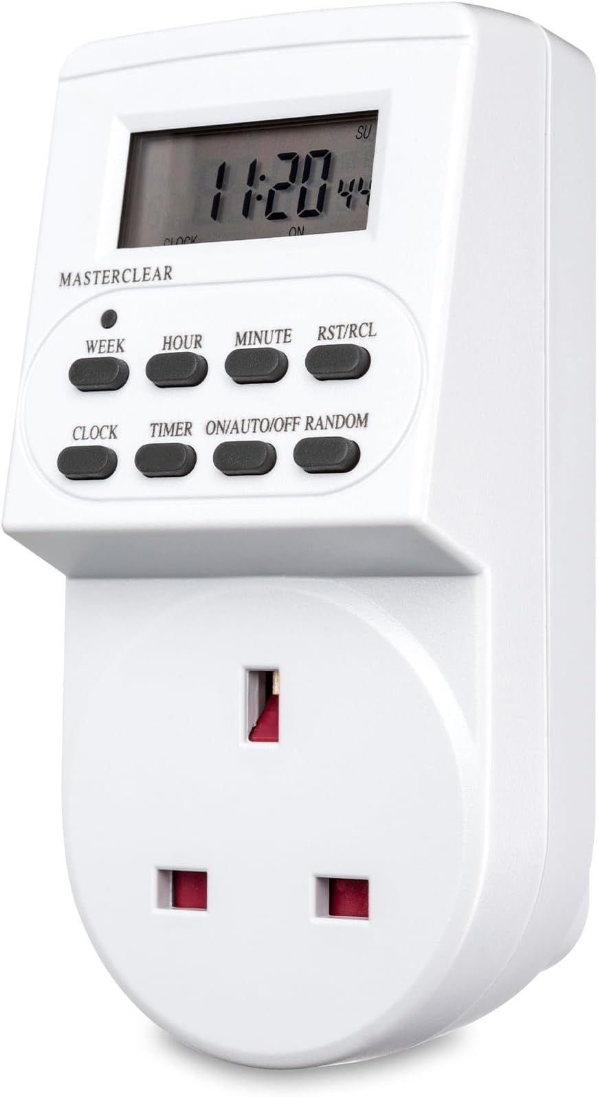 Electronic digital mains Timer Socket Plug-in with LCD Display 12/24 ...