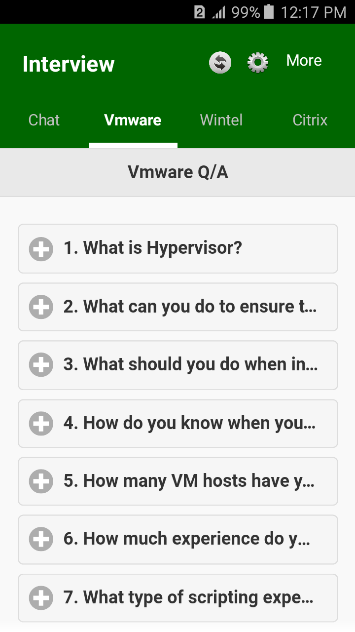 vmware interview questions - App on Amazon Appstore