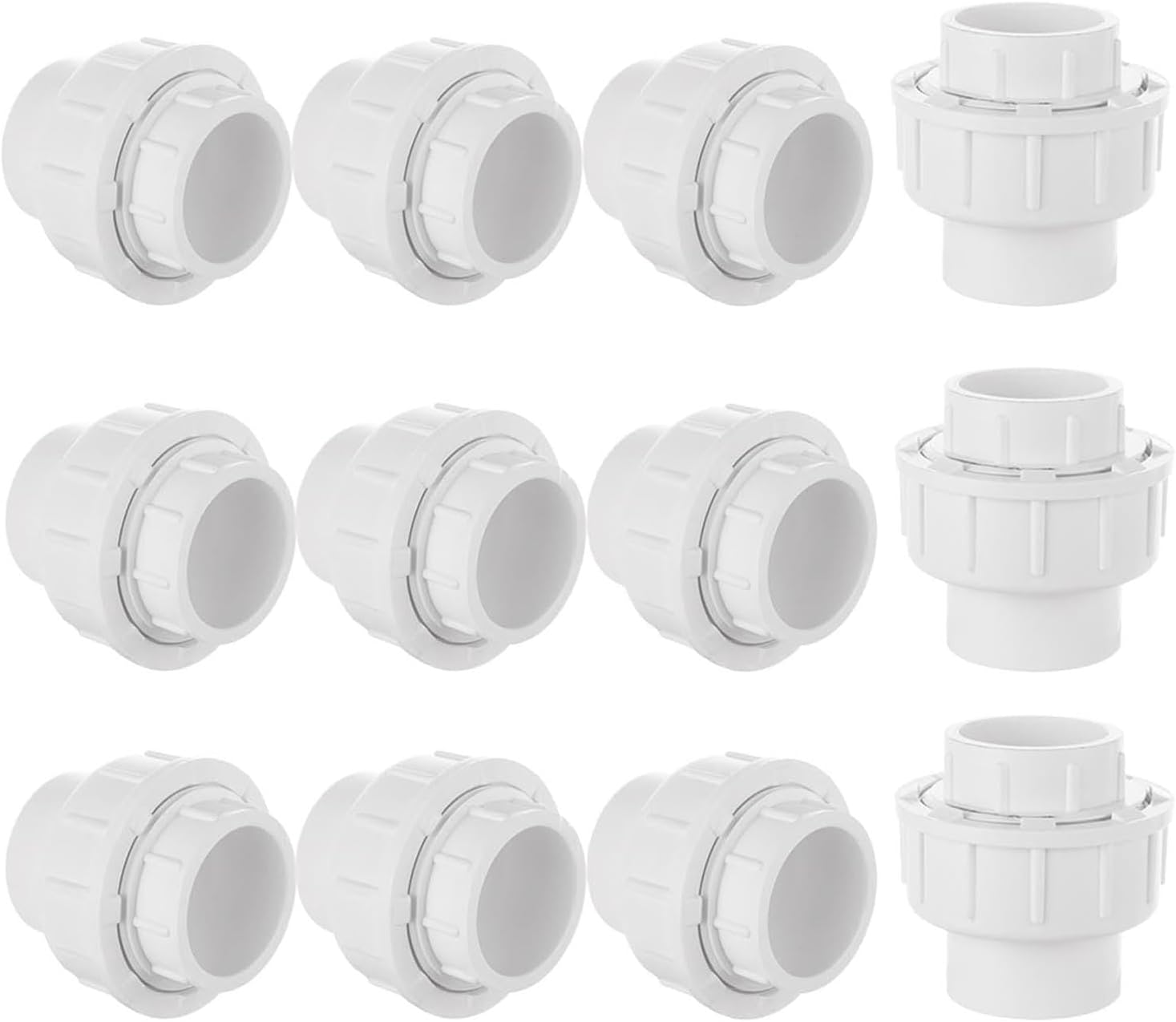 Amazon.com: DNVOTRES 12PCS PVC Union 3/4 Inch PVC Union Coupling Pipe ...