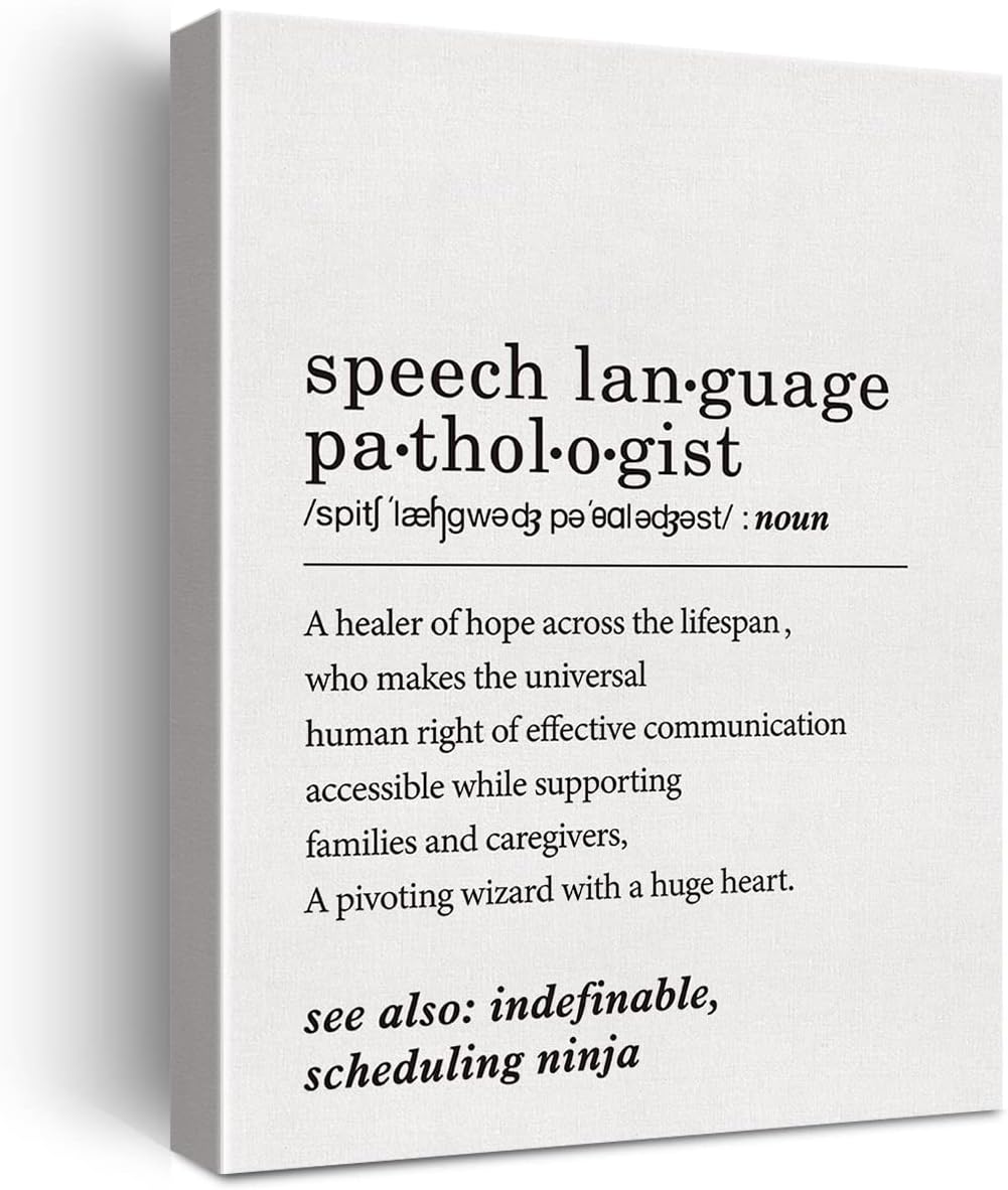 Amazon.com: GTGIC Speech Therapist Gift Canvas Wall Art Speech Language ...
