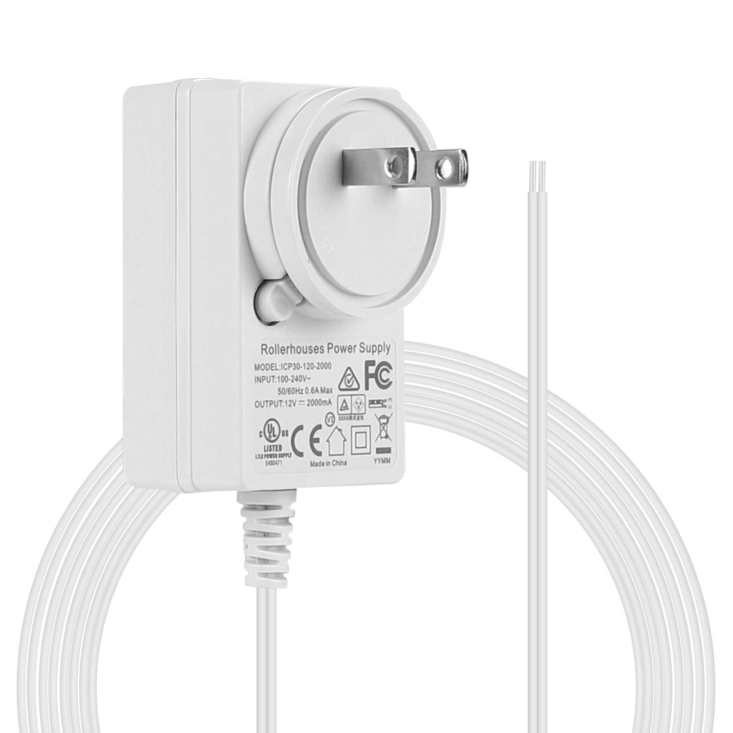 Snapklik.com : Rollerhouse 12V DC 2-Amp Plug-in Transformer DC Wall ...