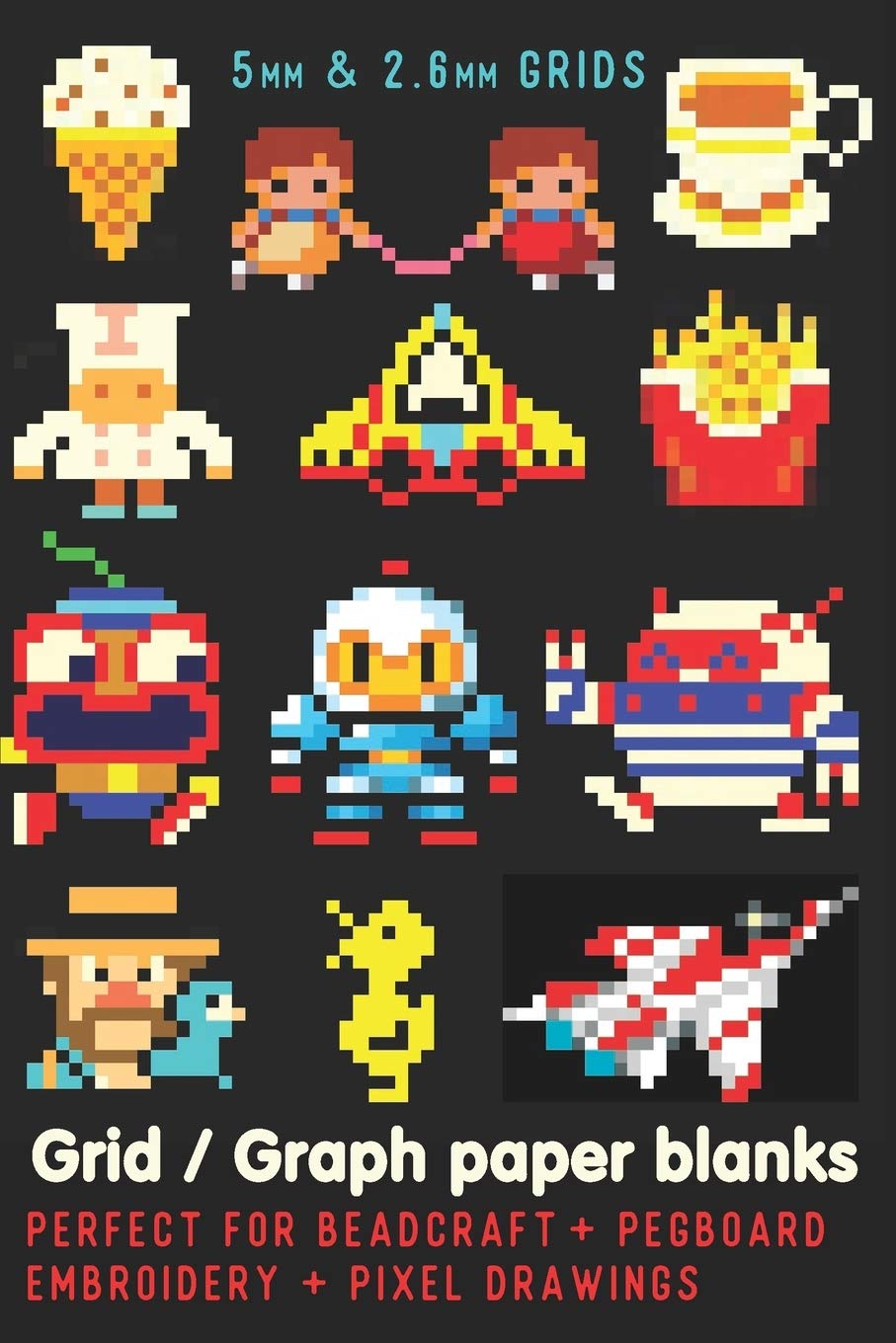 Buy Grid / Graph paper blanks: 6x9" Beadcraft + Pixel Drawing Grid ...