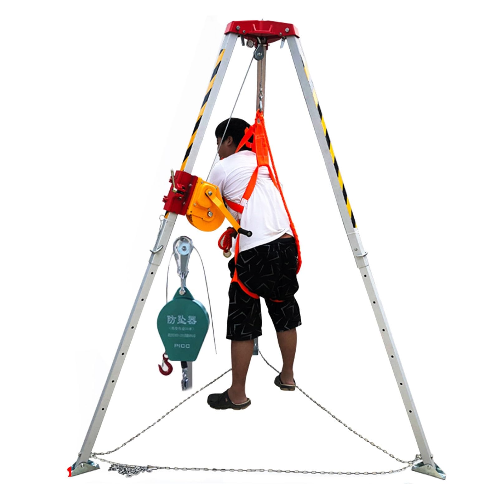 Buy Confined Space Entry Tripod, 1200 1800 2600 Lbs Winch Fire Rescue ...