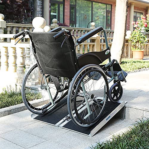 ORFORD Non-Skid Foldable Wheelchair Ramp 2FT, Threshold Ramp with a Non ...