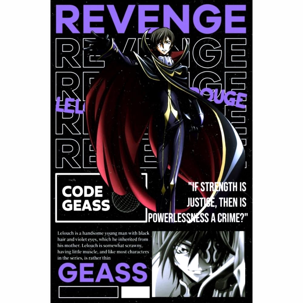 POSTER WALLAH Code Geas Anime Poster for Home Office and Student Room ...
