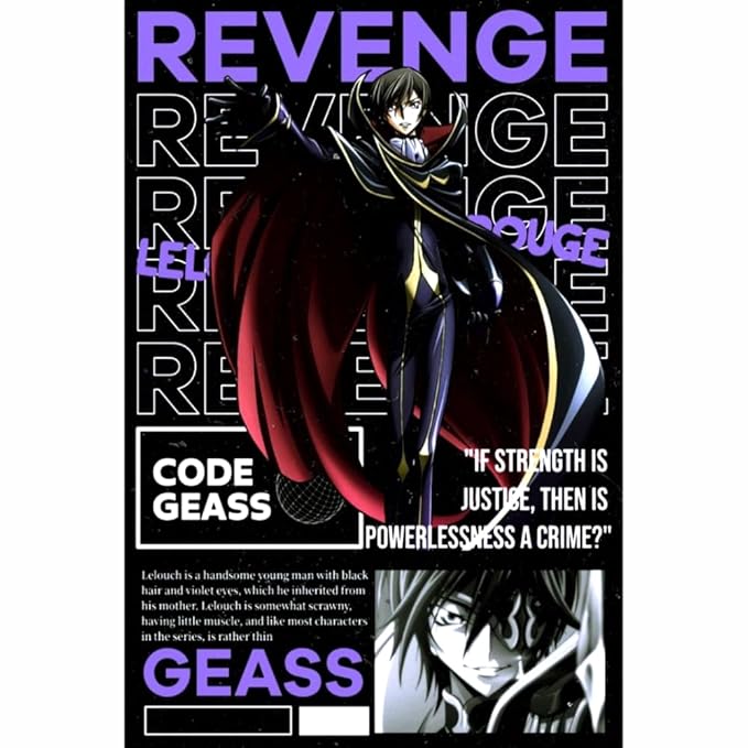POSTER WALLAH Code Geas Anime Poster for Home Office and Student Room ...