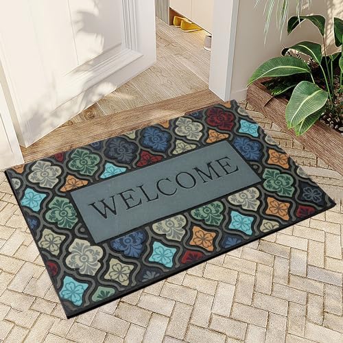 Amazon.com: DWKKX Durable Heavy Duty Front Door Mat - 24"x36" Large Outdoor Welcome Mat - Non ...