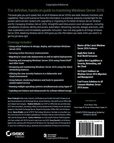Mastering Windows Server 2016 - Want It All