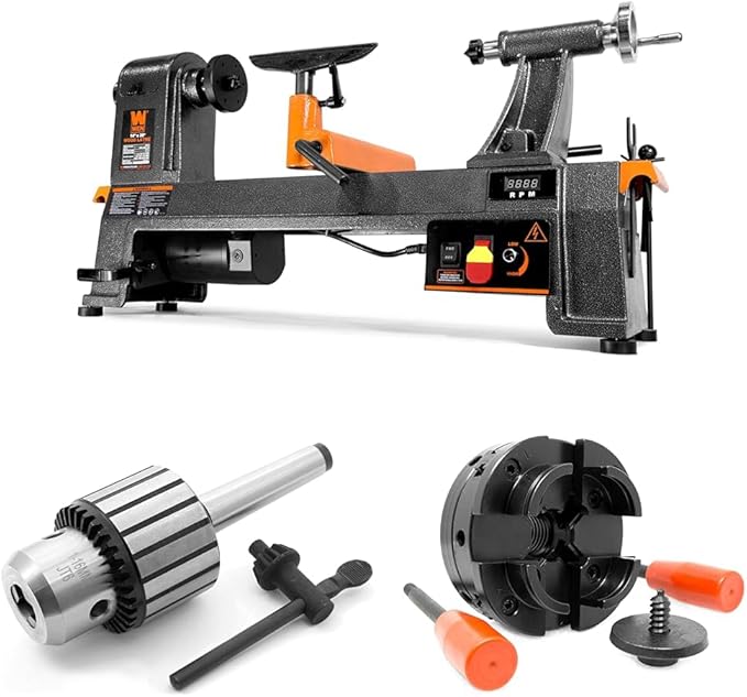 WEN 34035 6-Amp 14-Inch by 20-Inch Variable Speed Benchtop Wood Lathe ...