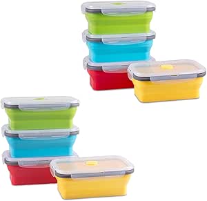 Amazon.com: Annaklin Collapsible Food Storage Containers with Lid & Air ...