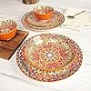 Amazon.com | YA JU Mandala Dinnerware Sets (12 Pcs) Serves 4, Buffet ...