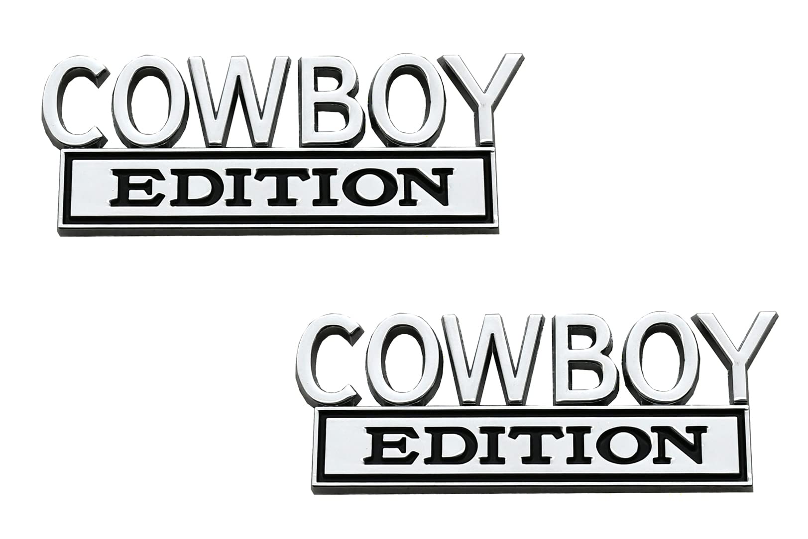 Amazon.com: 2Pcs Cowboy Edition Emblems 3D Badge Sticker Decal ...