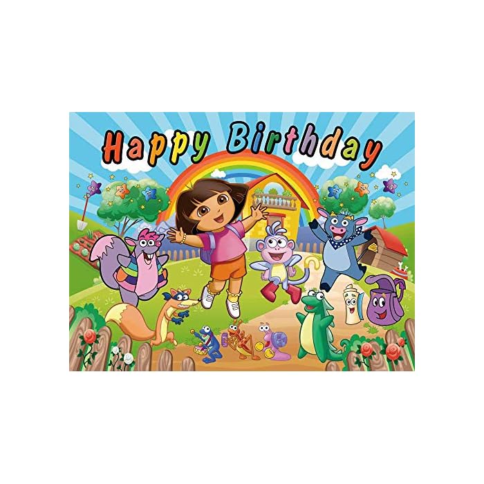 Buy Dora Backdrop Birthday Party Banner for Photography Dora Explorer ...
