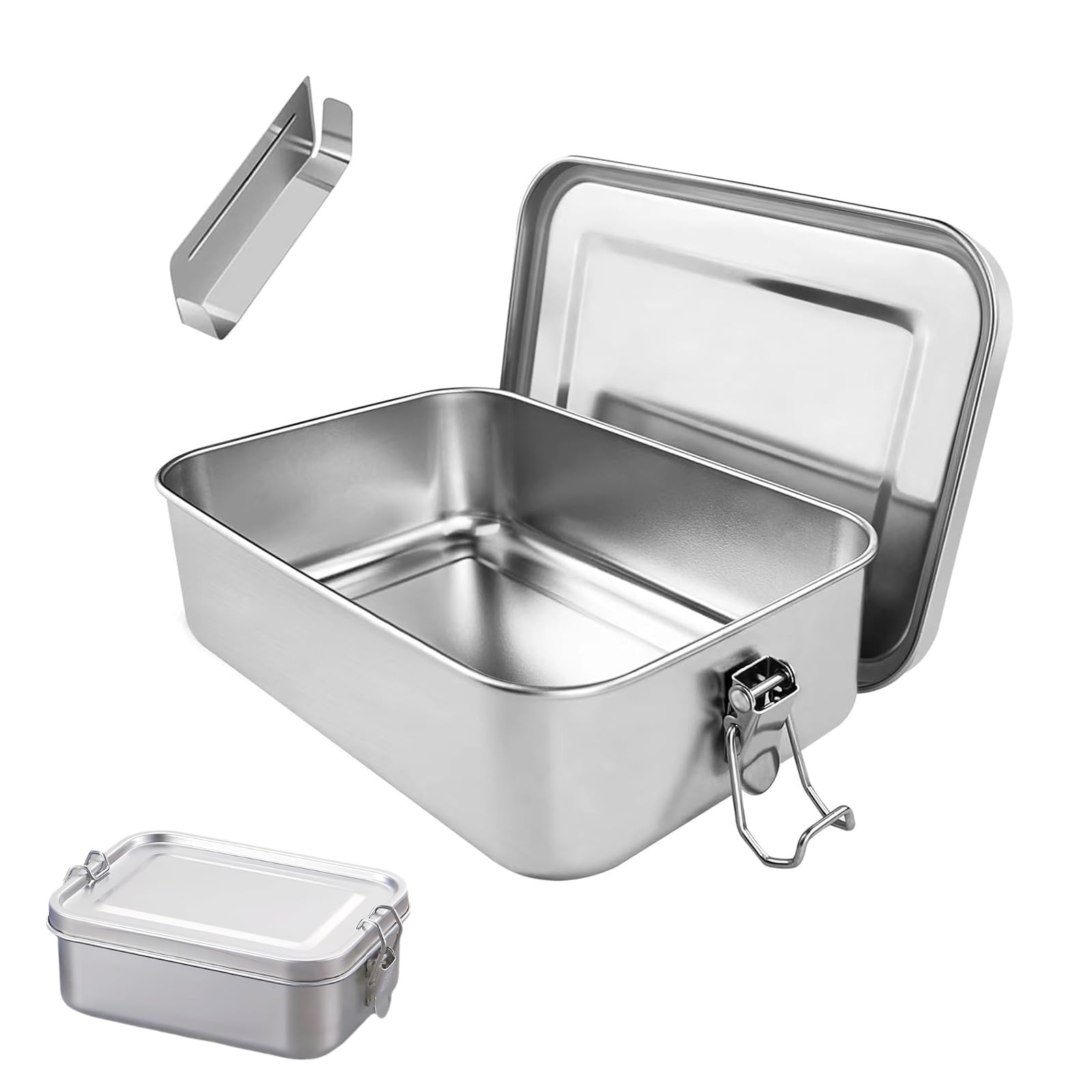 Stainless Steel Lunch Box, Metal Lunch Box, Leakproof Lunch Box with ...