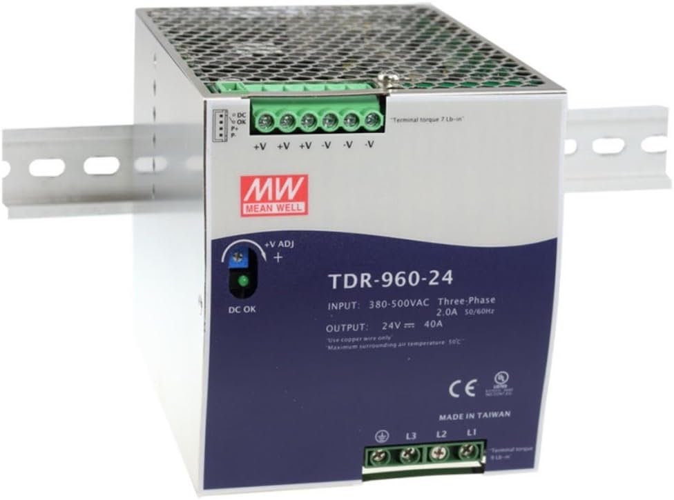 Amazon.com: DIN Rail PS 960W 24V 40A TDR-960-24 Meanwell AC-DC SMPS TDR ...