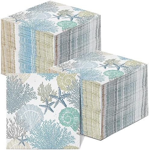 Amazon.com : Boston International Celebrate the Home Beach-Themed 3-Ply ...