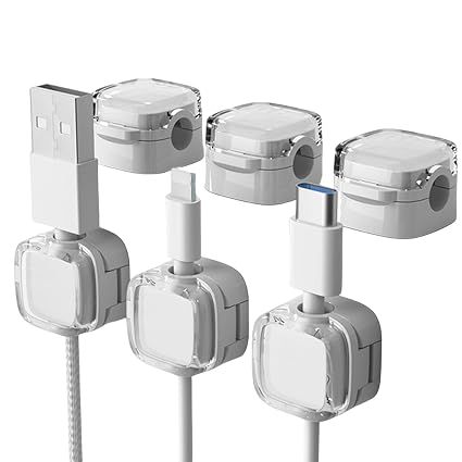 6 Pack Cord Management Clips, Cord Organizer Cable Management Self ...