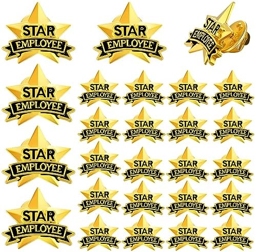 Amazon.com : Dingion 24 Pcs Employee of The Month Lapel Pin 3/4 Inch ...