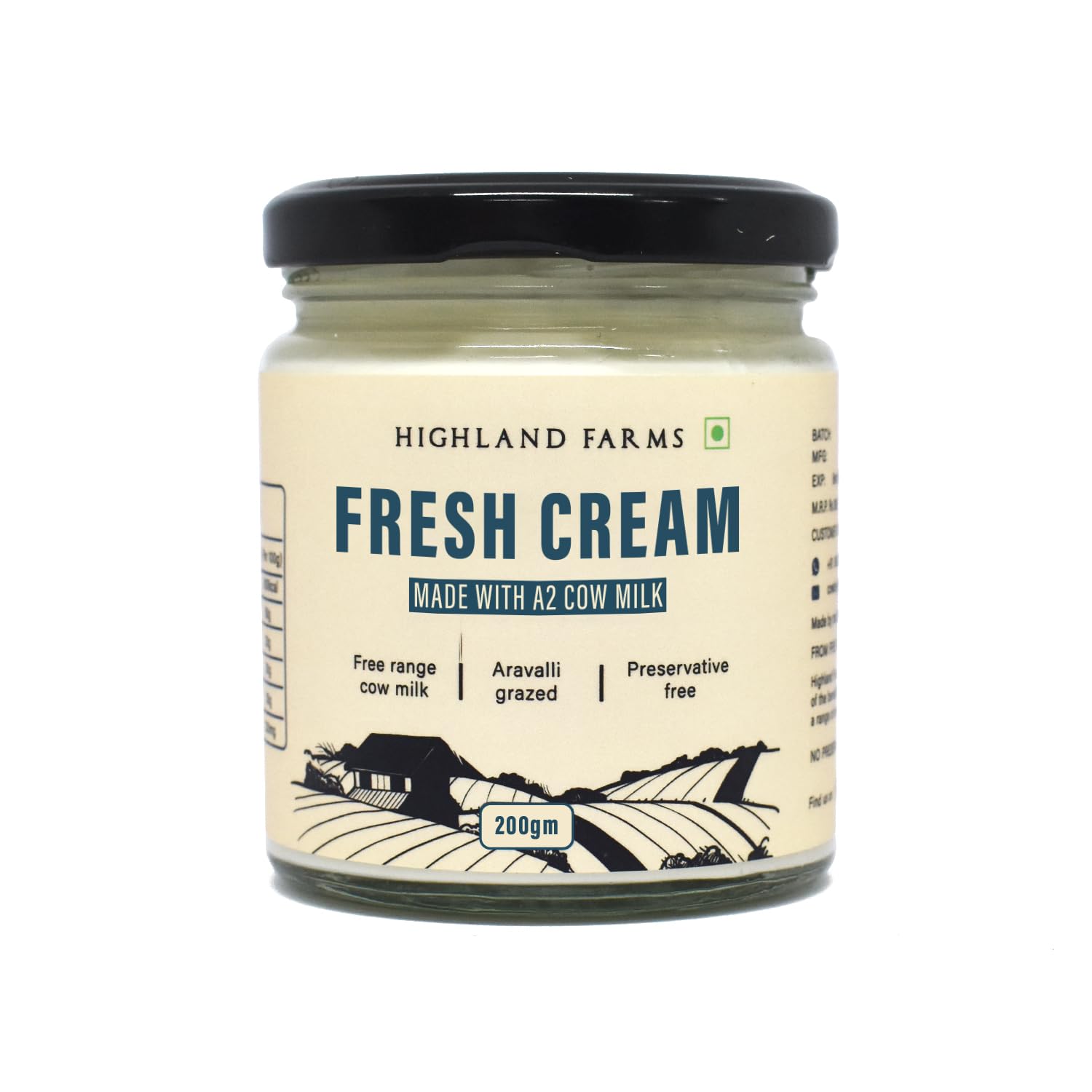 Highland Farms Cream | Made with A2 Milk | Low Fat | Preservative-free ...