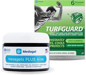 Amazon.com: Medagel Hexagels Plus Aloe Vera and TURFGUARD Turf Burn and ...