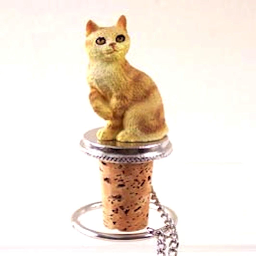 Amazon.com: Manx Red Tabby Cat Wine Bottle Stopper: Home & Kitchen