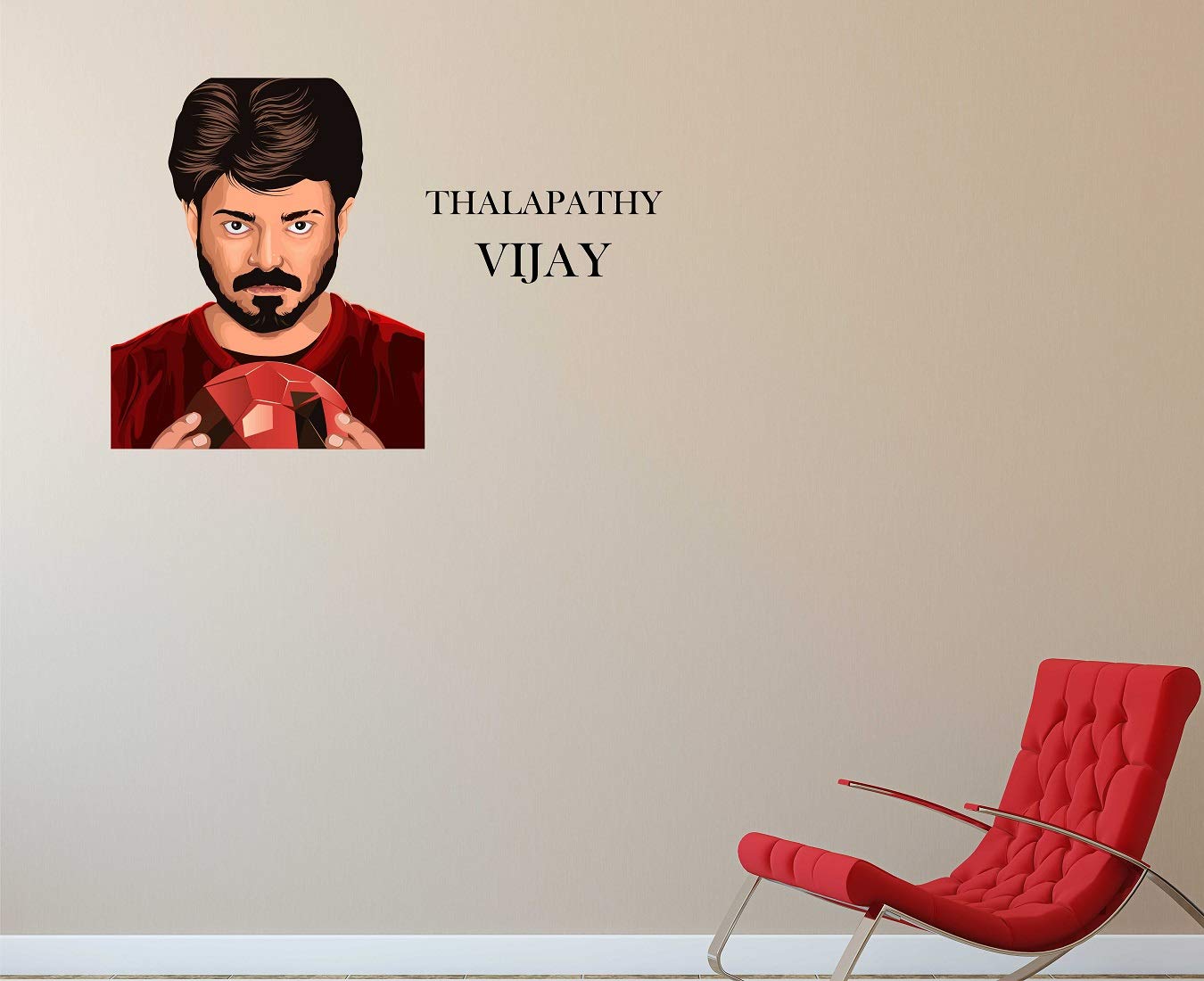 Buy Wallstick Thalapathy Vijay Wallsticker (Viny 75 cm 50 cm) Online at ...