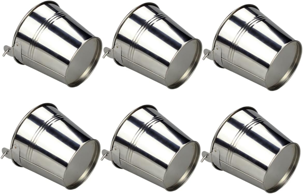 Amazon.com: CIYODO 6pcs Snack Bucket French Fries Bucket Flower Metal ...