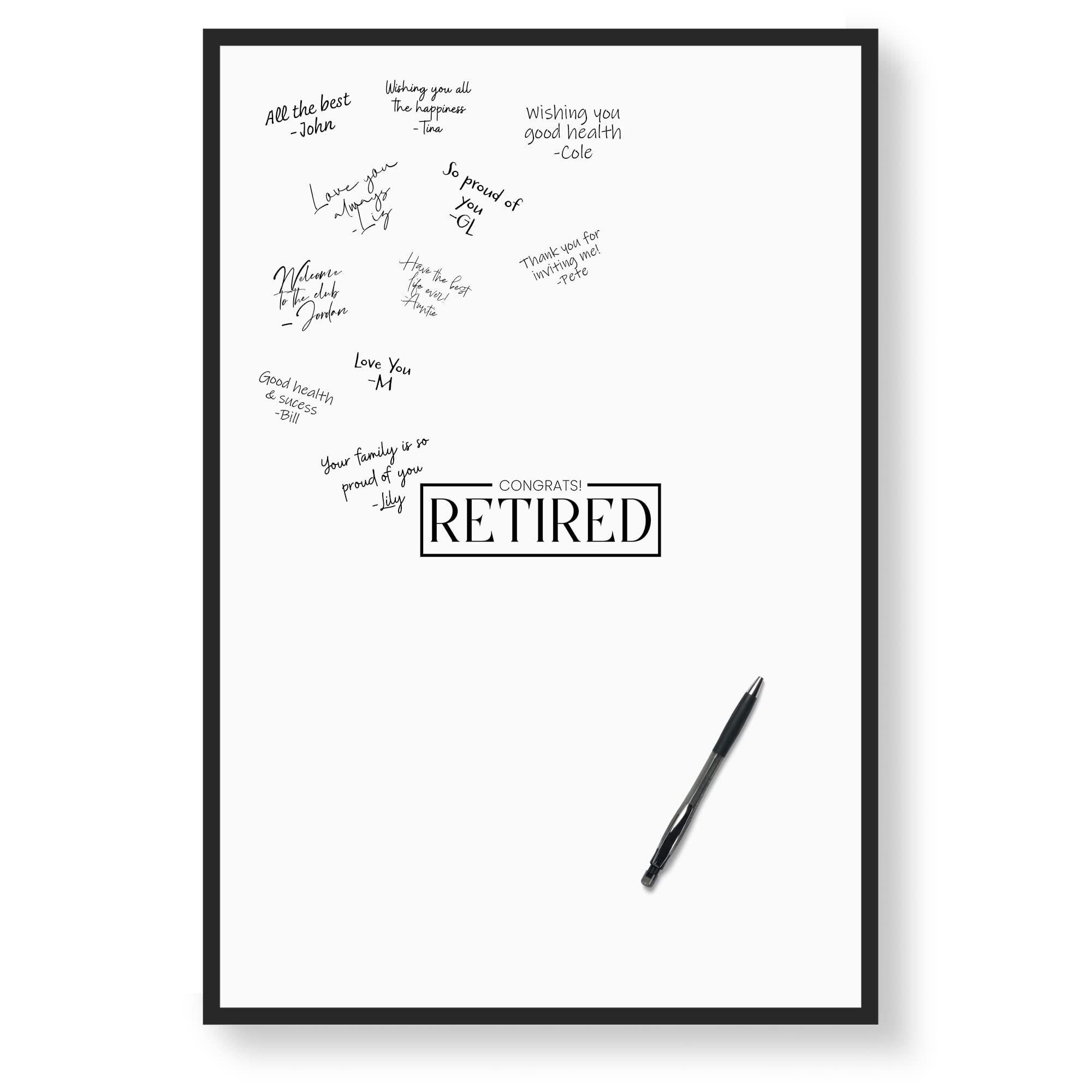 Amazon.com: Karto Retirement Signature Board for Party - Party Supplies ...