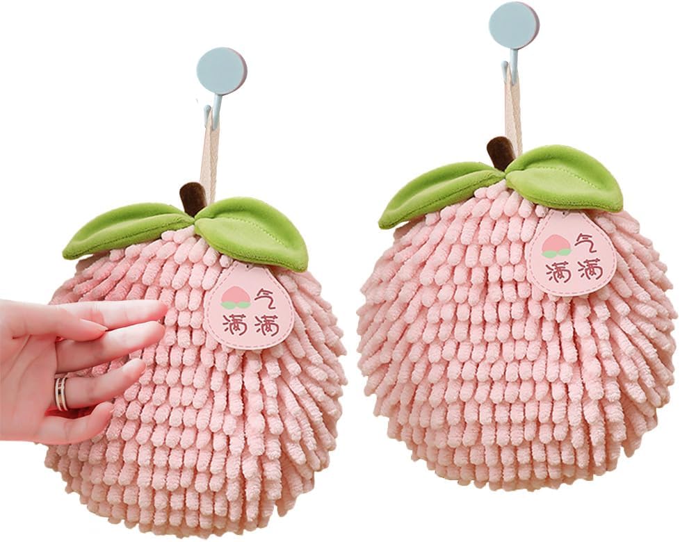 Amazon.com: VIVASIGHT 2 Pack Fuzzy Ball Hand Towels Soft Absorbent ...