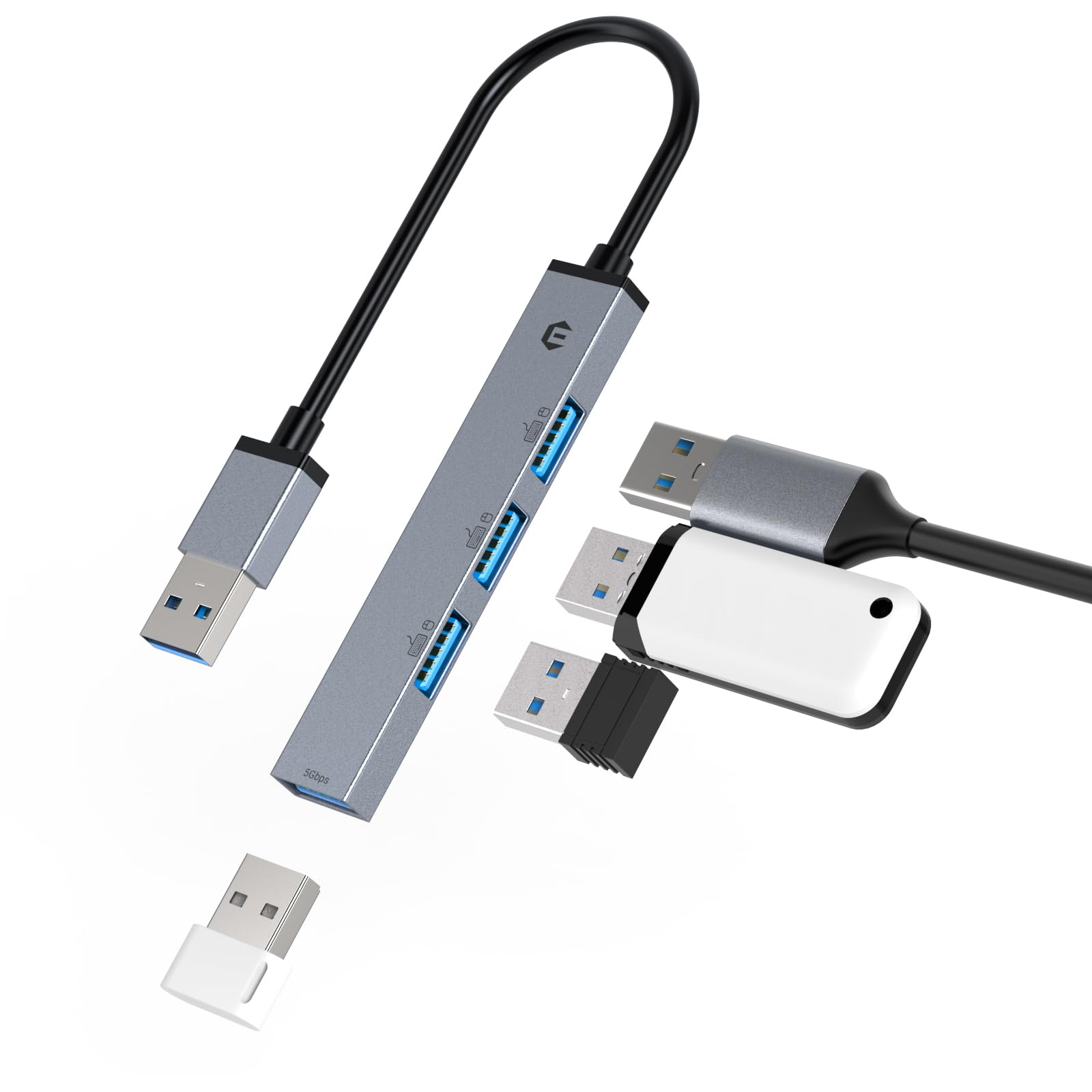 Amazon.com: TOTU USB Hub, USB Multiport Adapter, 4-Port USB 3.0 Hub ...