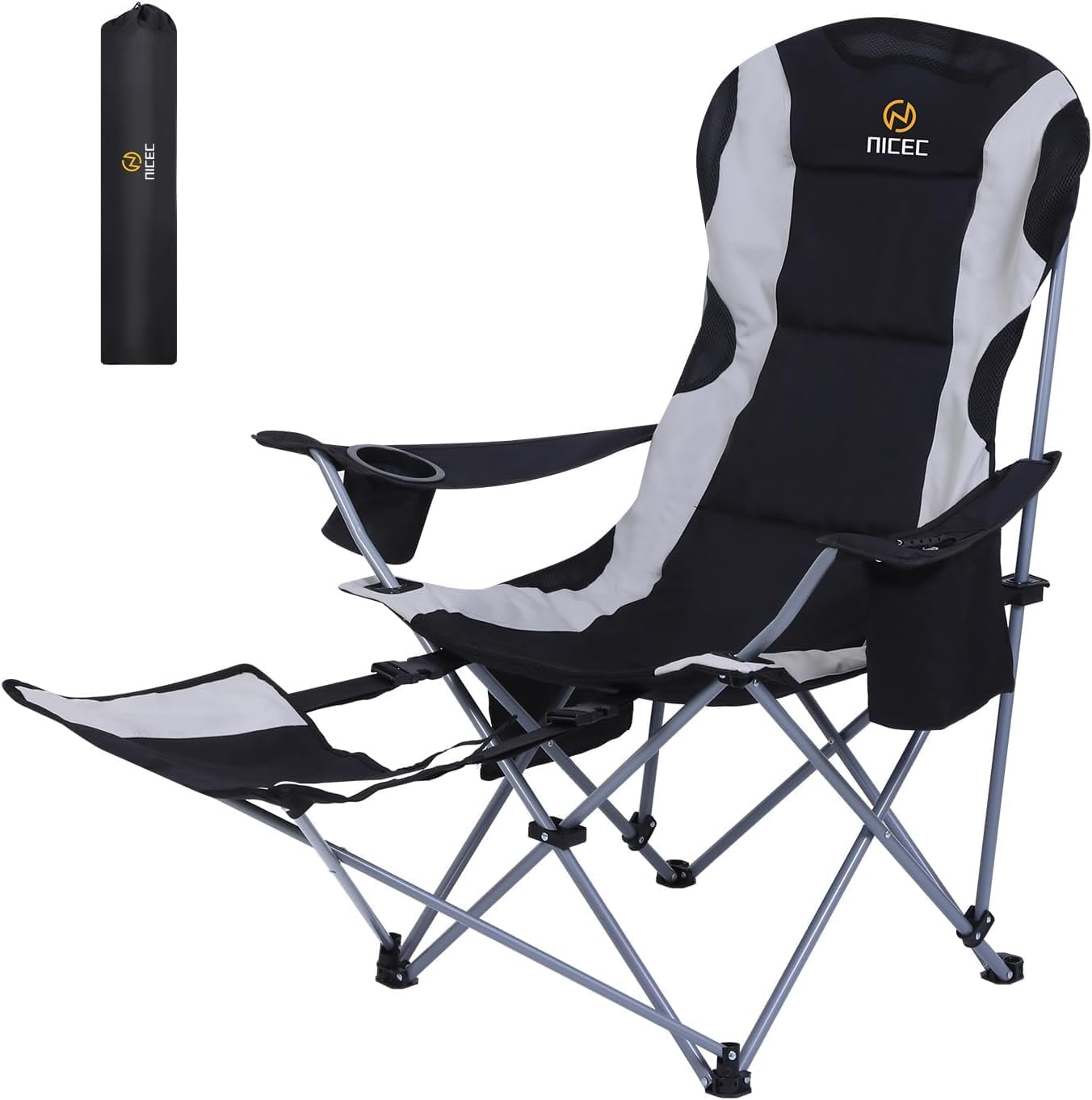 Amazon.com: Nice C 2 Pack Heated Camping Chair with Footrest (Power ...