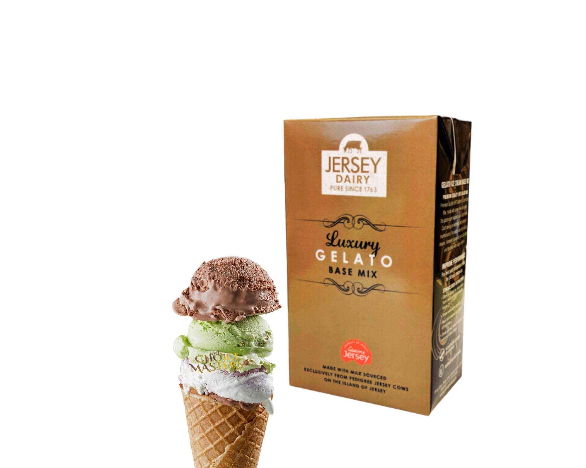 Ice Cream Mix - Jersey Luxury UHT Gelato Base Mix | 1 Ltr | Creamy ...
