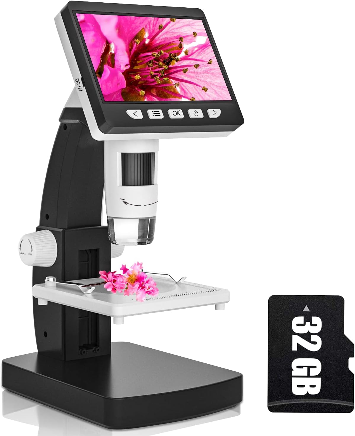 Amazon.com : CIMELR LCD Digital Microscope 4.3 inch Coin Microscope 50X ...
