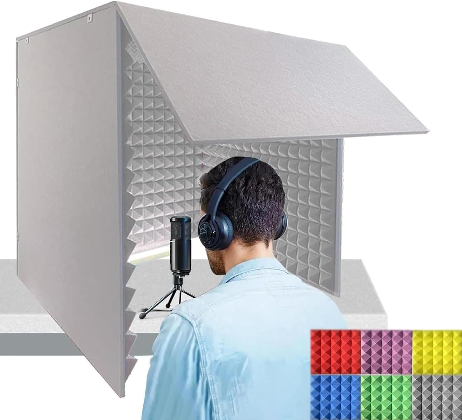 Amazon.com - Desktop Soundproof Cover Foldable, Portable Recording ...