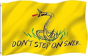 Amazon.com : Don't Step on Snek Flag Funny American Flag Banner Breeze ...