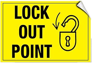 Amazon.com: Lock Out Point Hazard Hazard Labels Label Decal Sticker ...