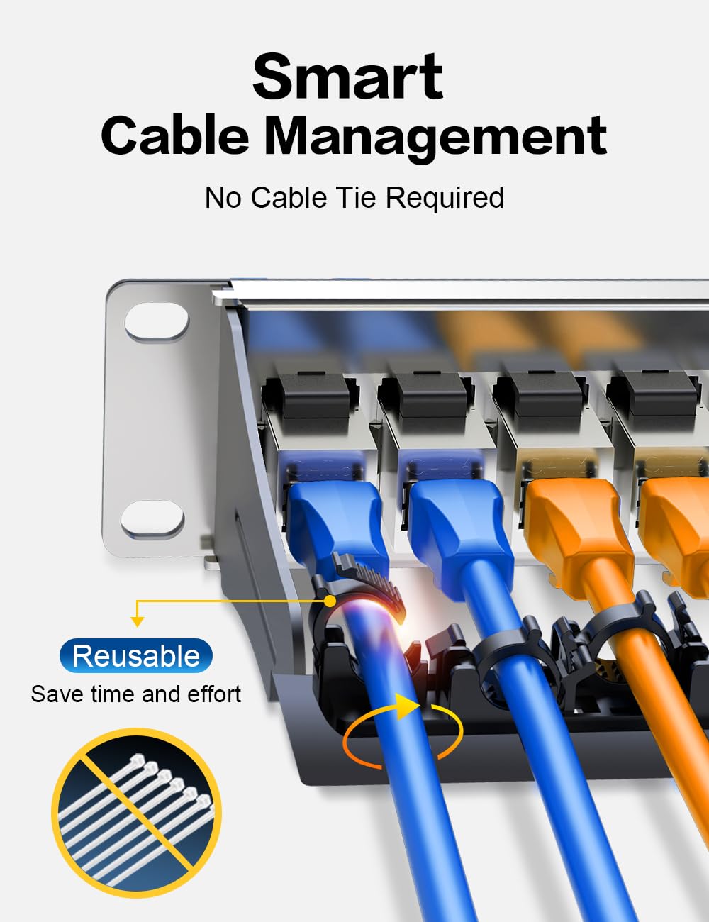 Snapklik.com : Enmane 24 Port Patch Panel Cat6A Keystone Patch Panel (EC Listed) RJ45 Patch ...
